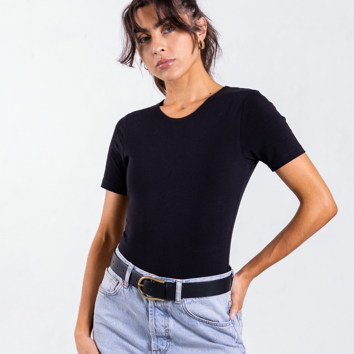 Black Organic Cotton T-Shirt – Classic Crew Neck | Not Basics